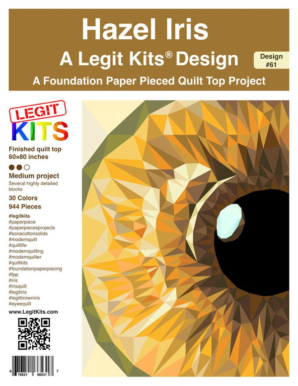 Legit Kits - Hazel Iris Foundation Paper Pieced Pattern - Fabco Limited