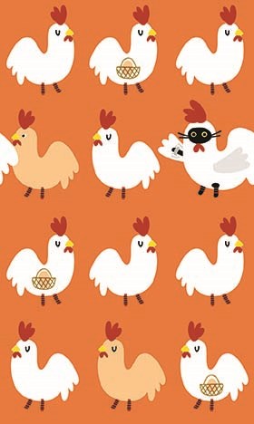 BOK BOK MEOW - CHICKEN RUN || CARROT || Dear Stella - Fabco Limited